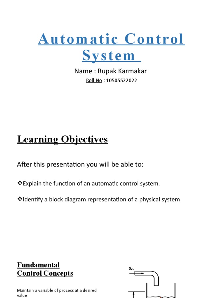 Automatic Control System | PDF
