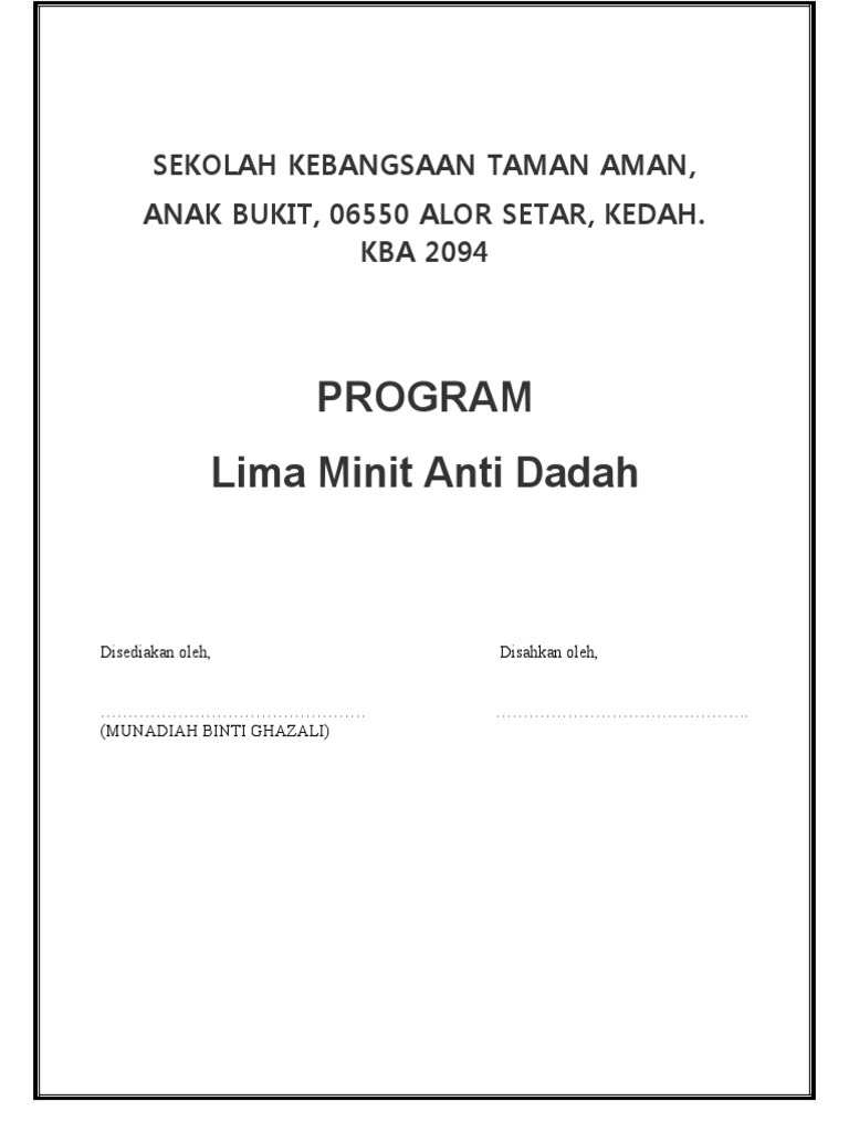 Buku 5 Minit Anti Dadah | PDF