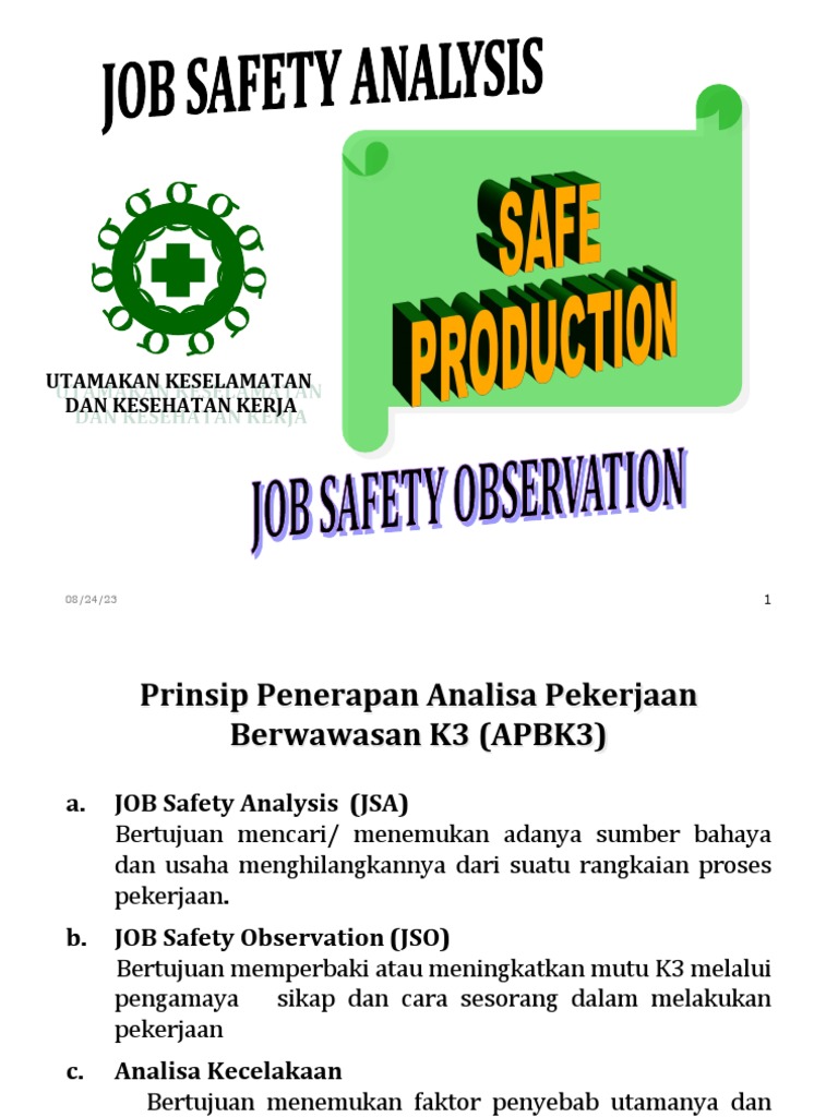 Materi Job Safety Analysis (JSA) | PDF