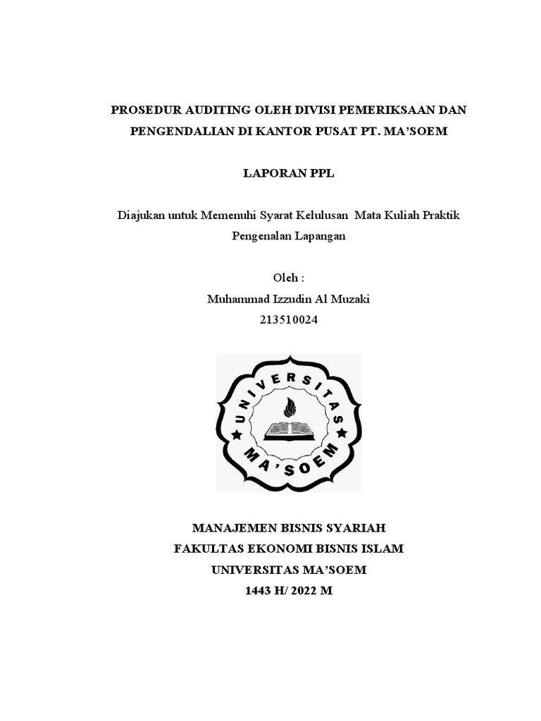 PROSEDUR AUDITING OLEH DIVISI PEMERIKSAAN DAN PENGENDALIAN DI KANTOR ... PROSEDUR AUDITING OLEH DIVISI PEMERIKSAAN DAN PENGENDALIAN DI KANTOR ...