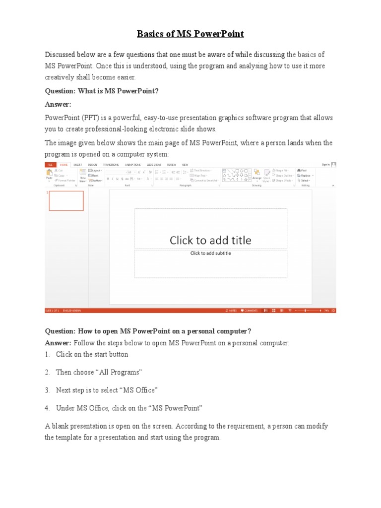 MS PowerPoint-LECTURE NOTES | PDF | Microsoft Power Point | Graphics