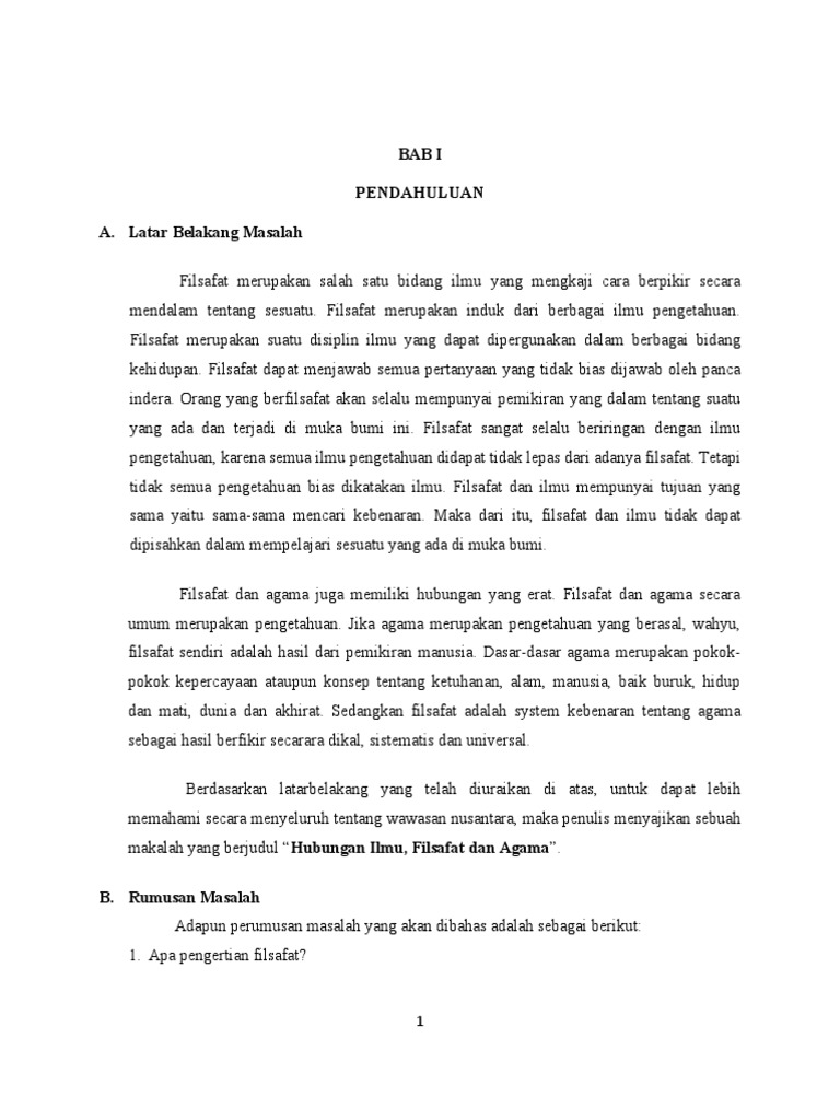 Makalah Hubungan Ilmu Filsafat Dan Agama | PDF Makalah Hubungan Ilmu Filsafat Dan Agama | PDF