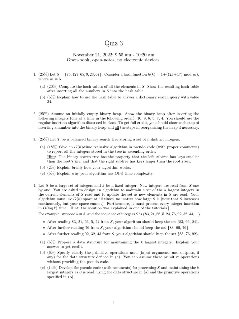 Quiz 3 | PDF | Mathematical Logic | Computer Science