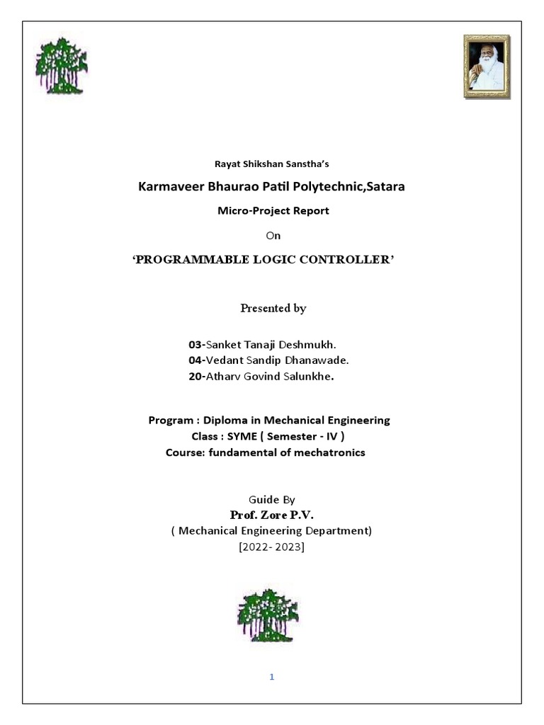 Fom Microproject | PDF | Programmable Logic Controller | Engineering
