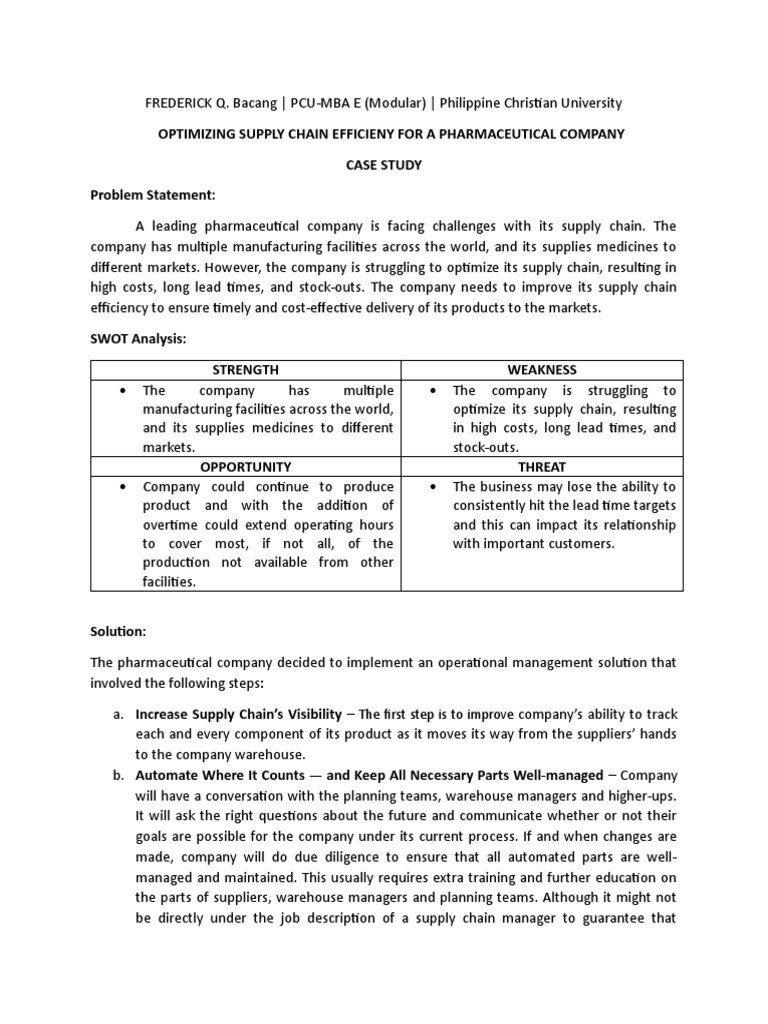 Case Study - Logistics | PDF