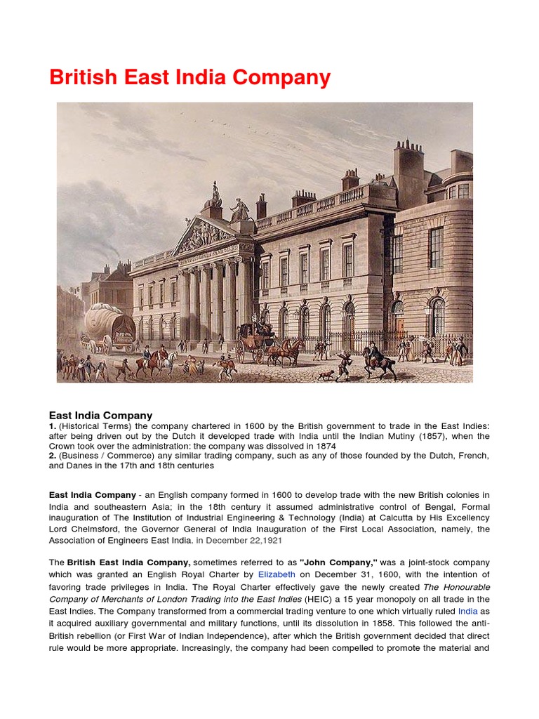 Historical Background Iiet India | PDF | British Empire | East India ...