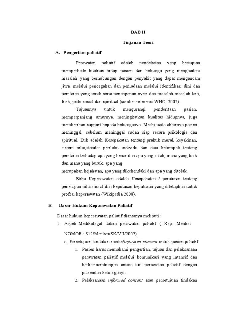 BAB II Perawatan Paliatif | PDF