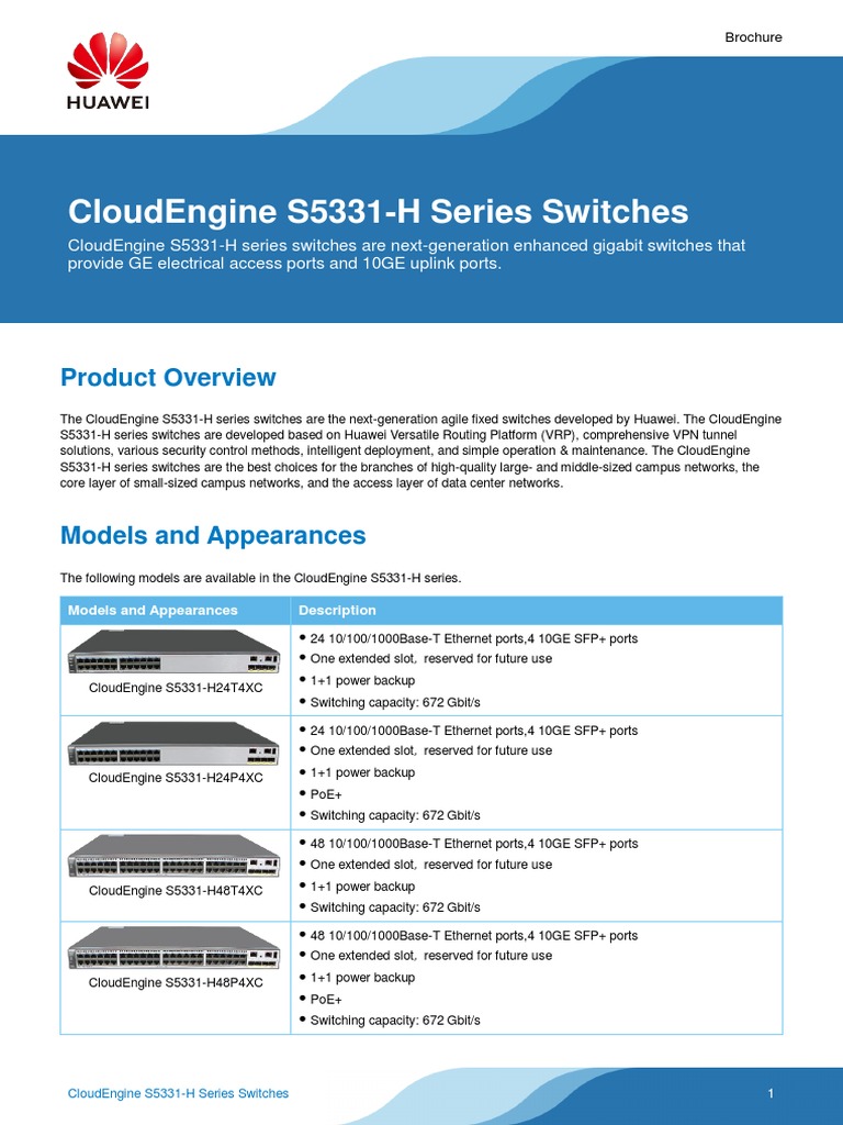 CloudEngine S5331 | PDF | Business | Computers