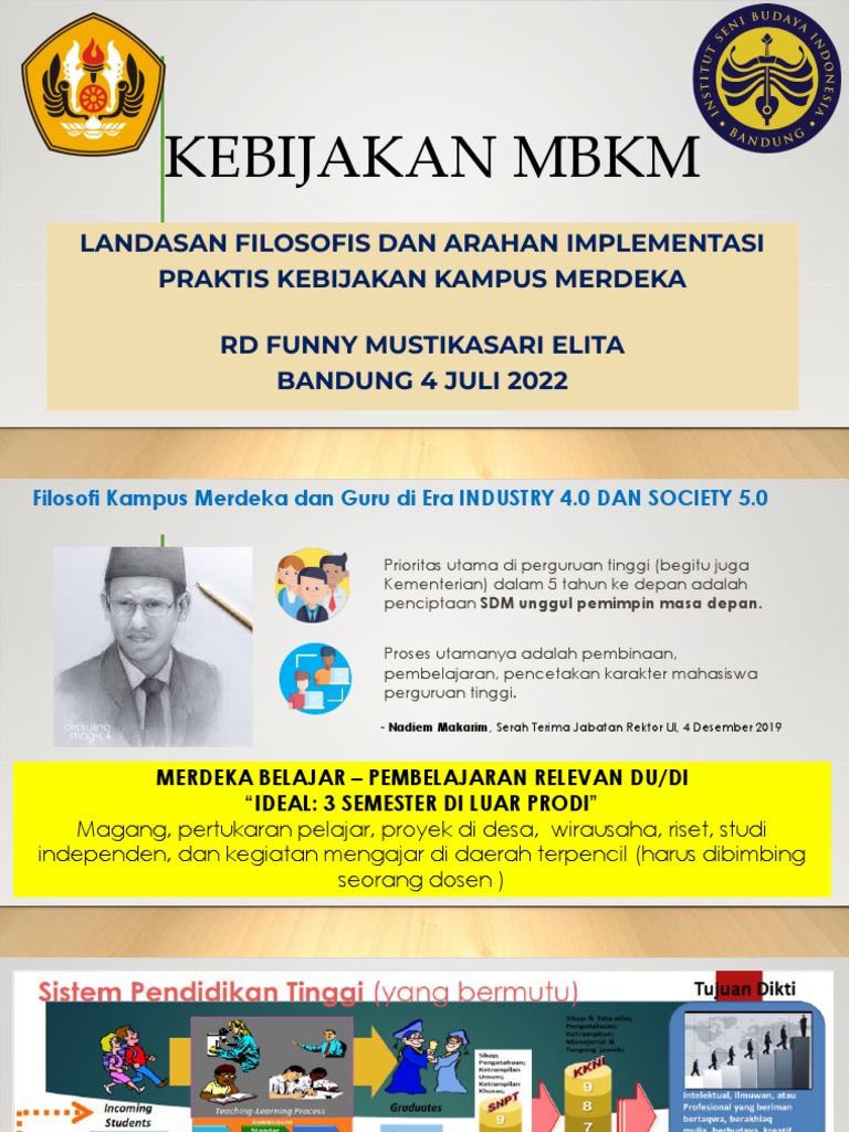 Kebijakan MBKM: Filosofi dan Implementasi | PDF | Karier & Perkembangan | Bisnis