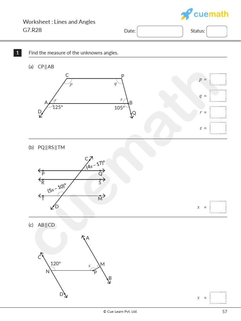 7th-grade-math-worksheet-lines-and-angles | PDF