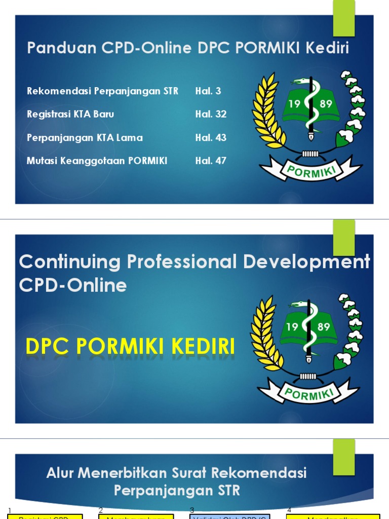 Panduan CPD-Online DPC PORMIKI Kediri | PDF