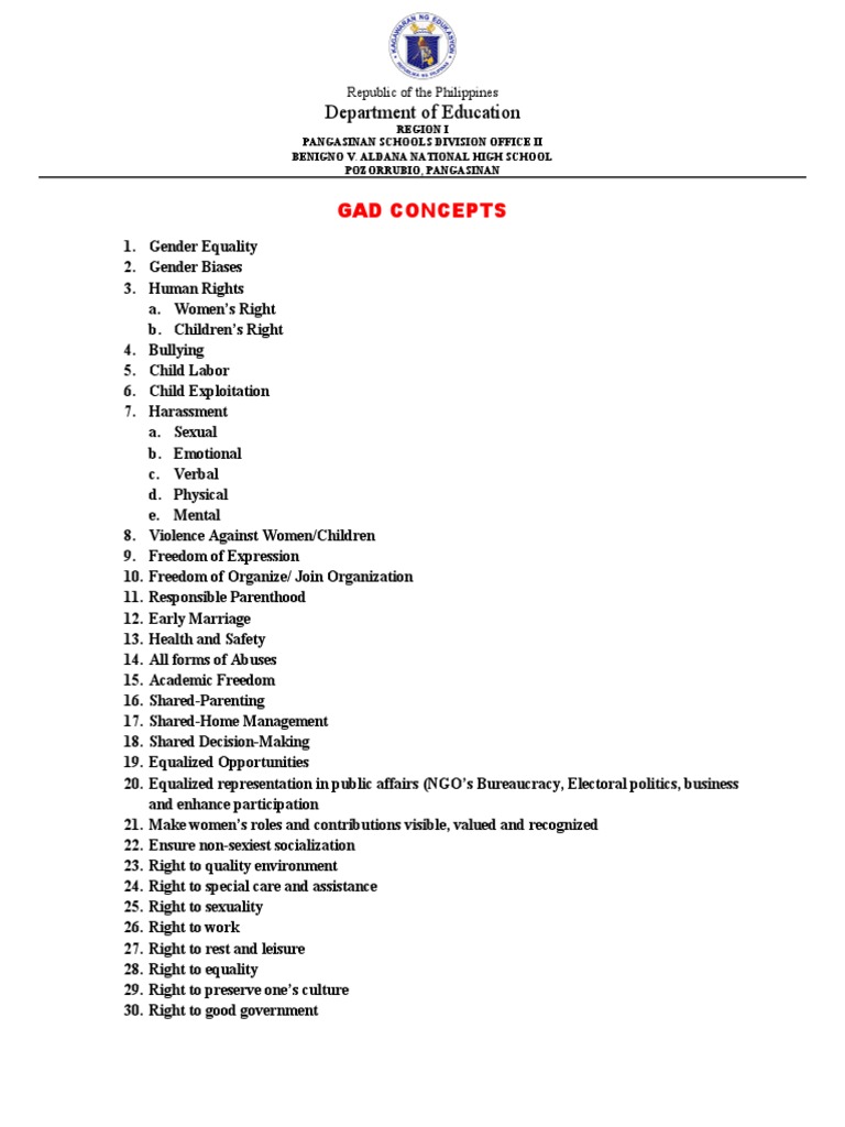 Gad Concepts | PDF Gad Concepts | PDF