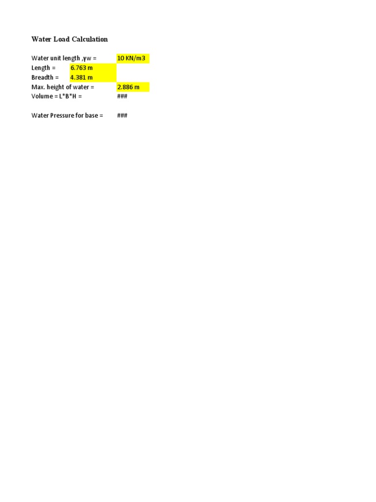 Soil and Water Pressure Calculations | PDF | Metrology | Applied And ...