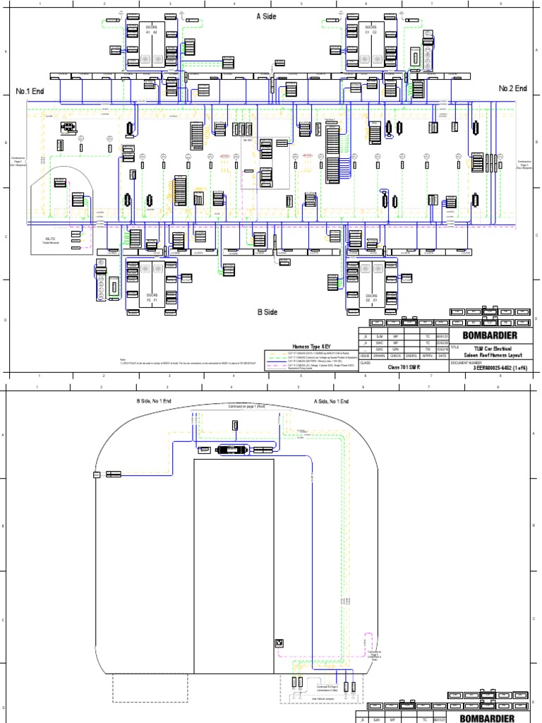 3EER400025-6452 - B TLW Harness Layout - PDF, 1 | PDF