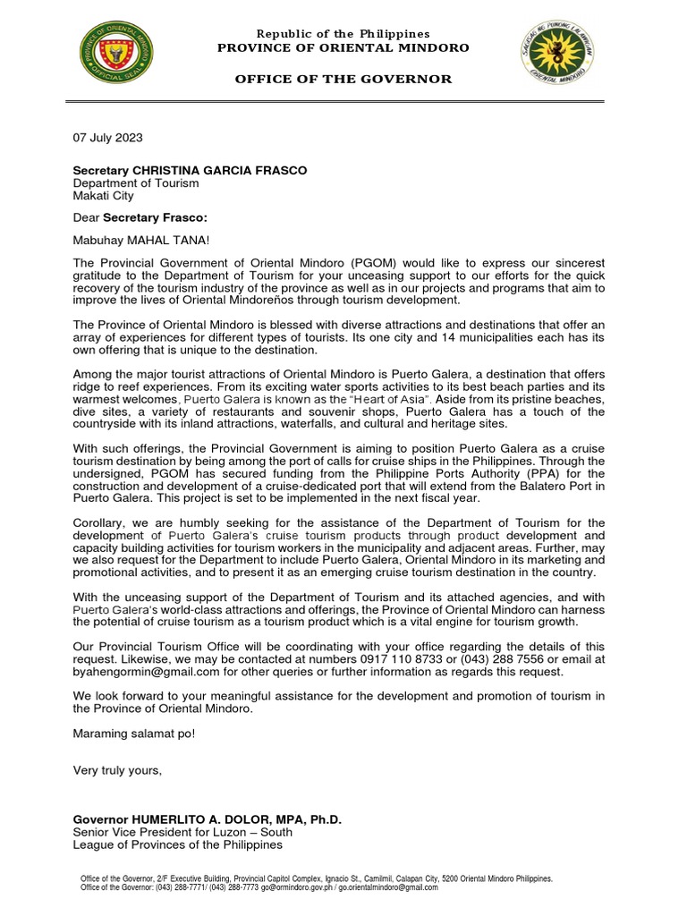 Letter-to-DOT-for-Cruise-Tourism | PDF