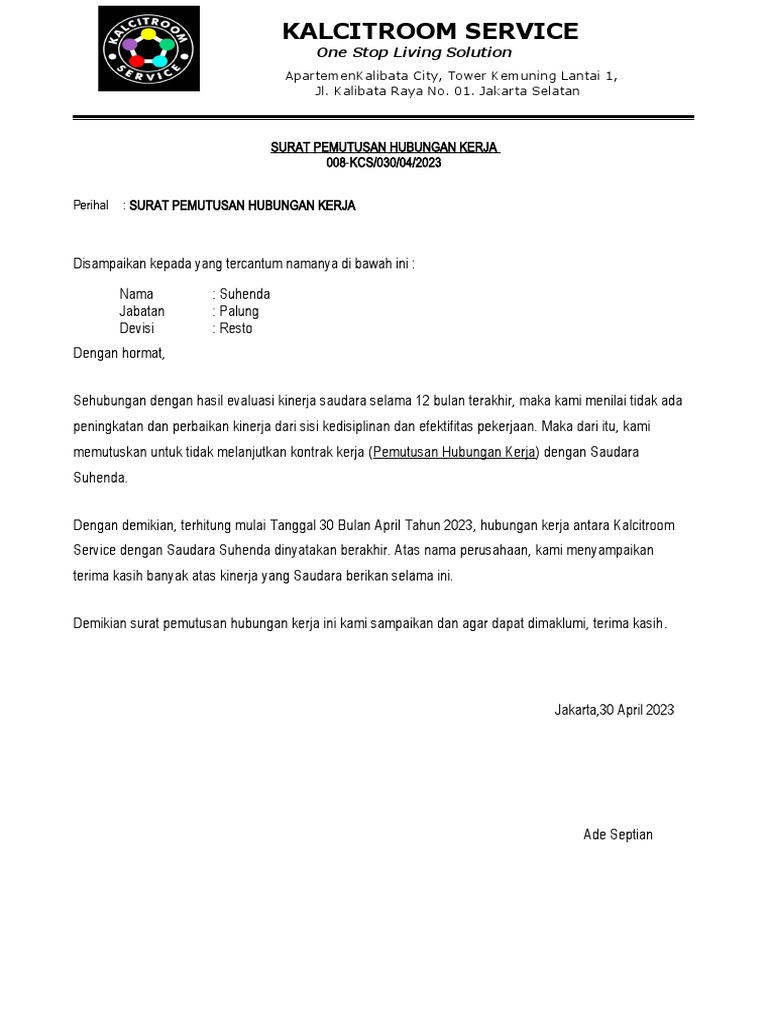 Surat Peringatan (SP 3) | PDF