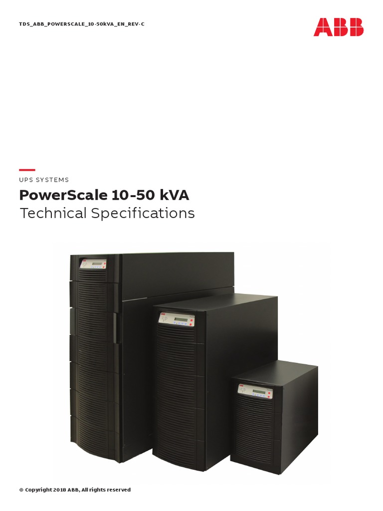 TDS ABB POWERSCALE 10-50kVA EN REV-C | PDF | Mains Electricity | Fuse ...