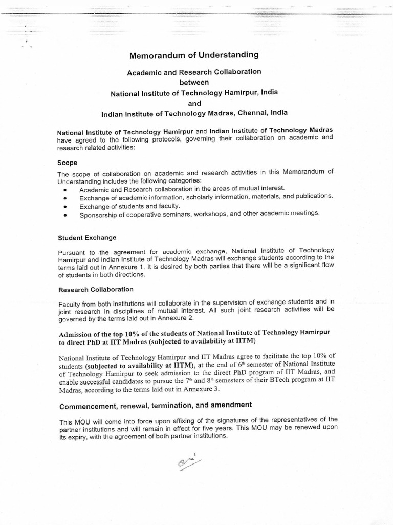 Mou Iit Madras16817232553855 | PDF