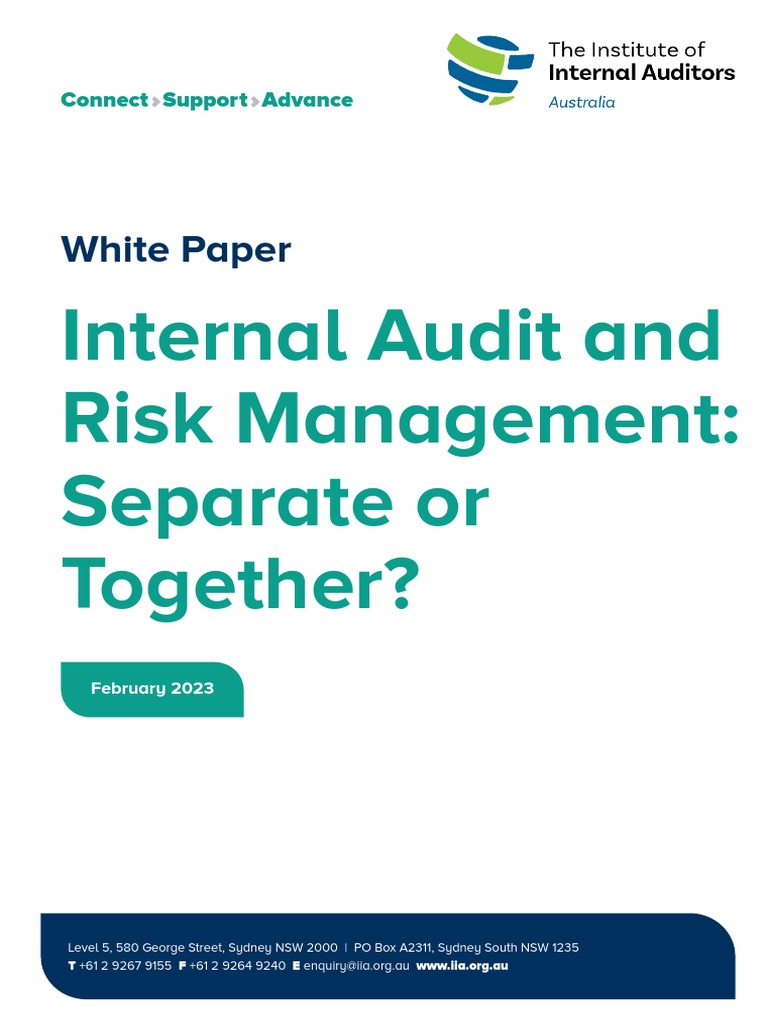 Iia Whitepaper - Internal Audit and Risk Management Separate or ...