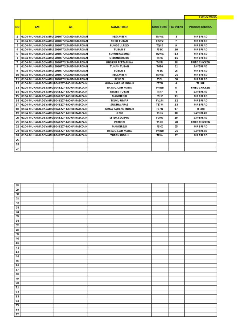 Grs - Master Event Agustus 2023 Msa | PDF | Indonesian People | Indonesia