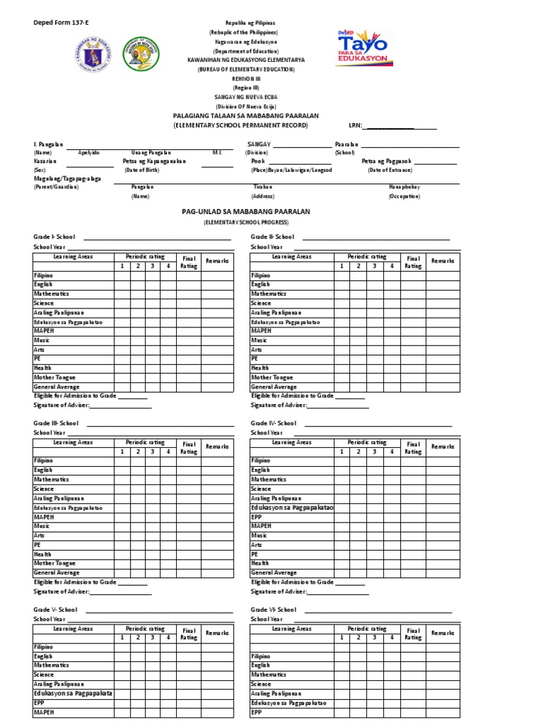 Form-137-and-138 | PDF