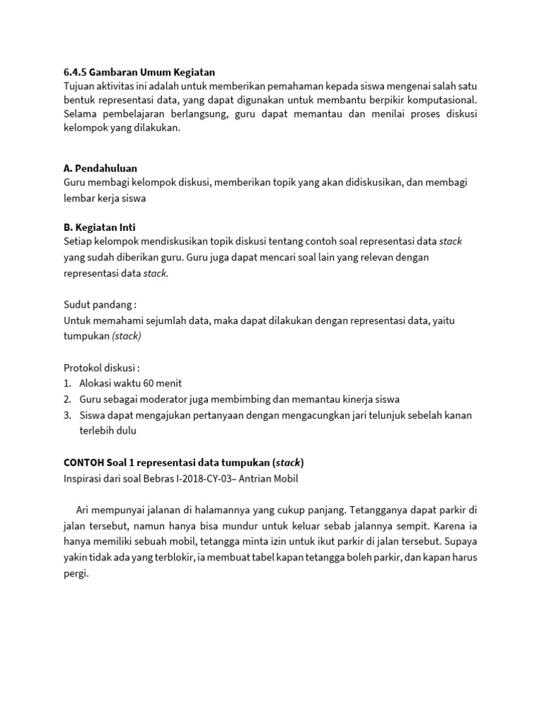 Diskusi Representasi Data Stack | PDF