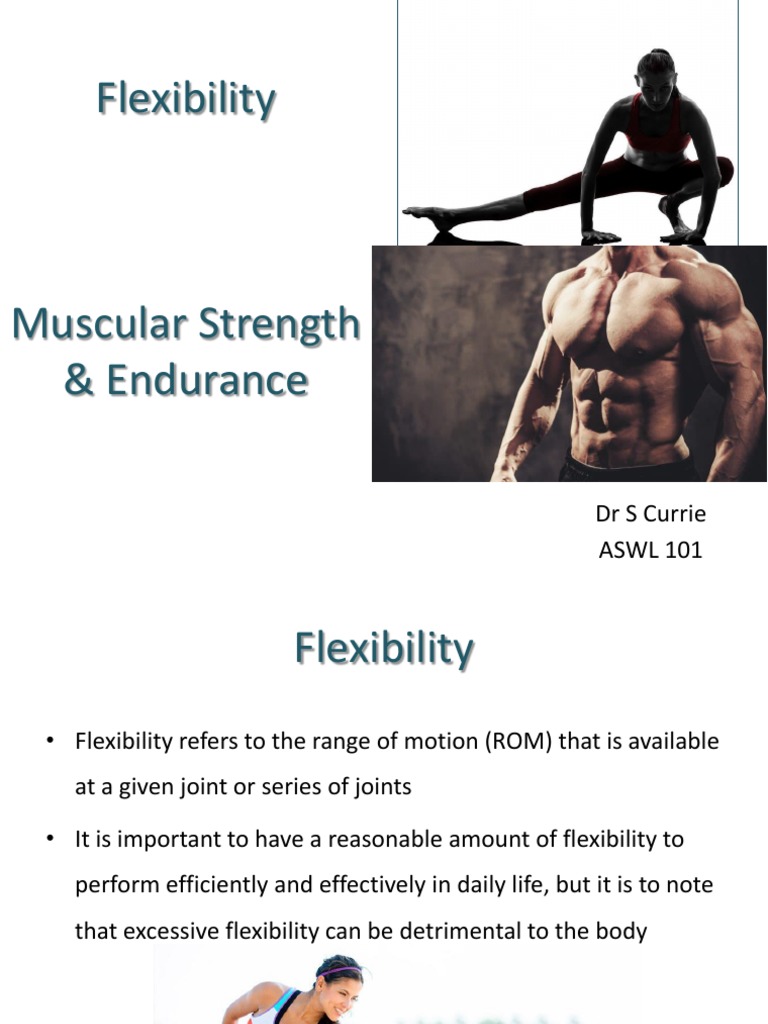 5 Flexibility Muscular Strength Endurance | PDF | Flexibility (Anatomy ...
