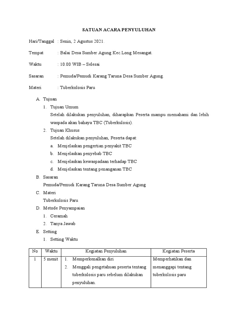 Sap Tb Paru Pdf