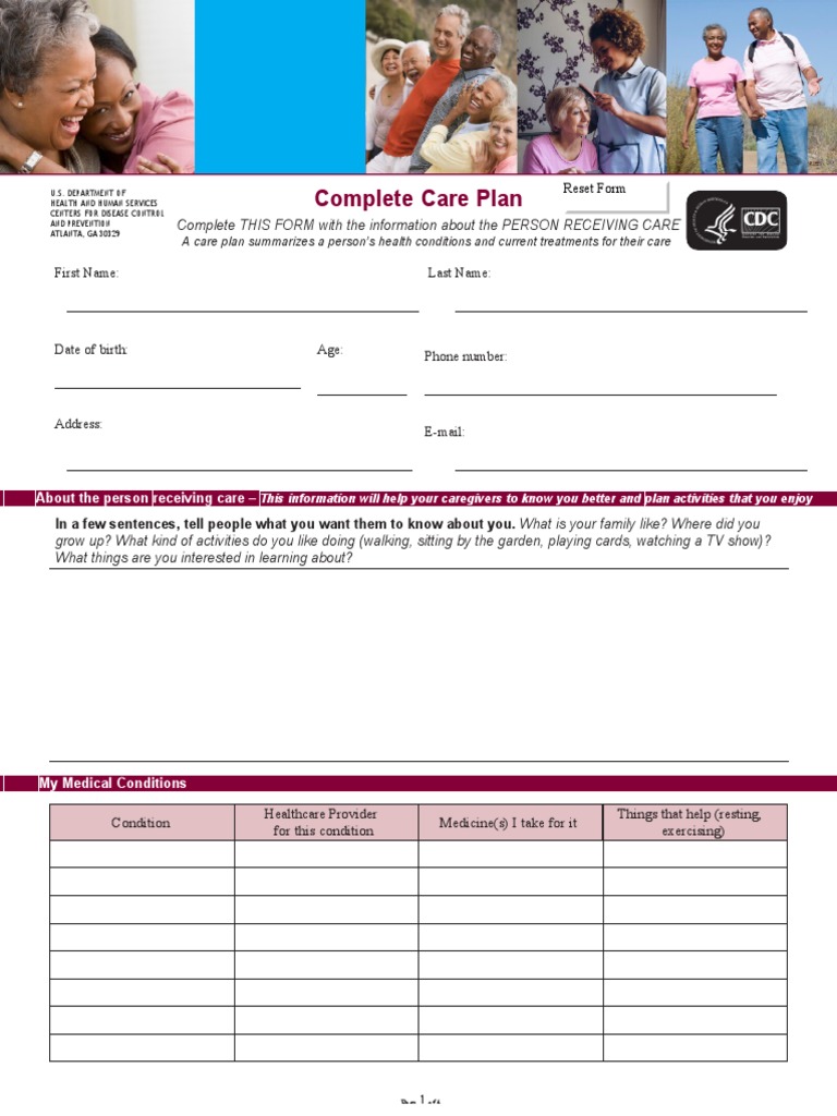 Complete Care Plan Form 508 | PDF | Physician | Medicine