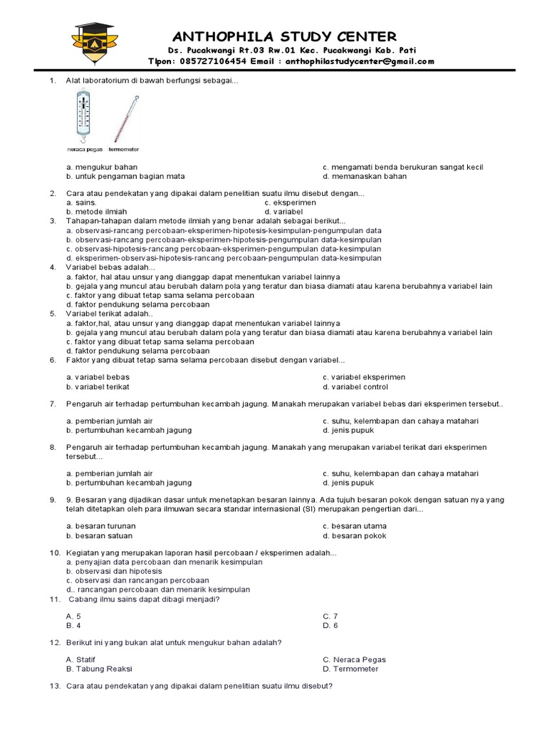 Kelas 7 IPA Hakikat Ilmu Sains Dan Metode Ilmiah | PDF