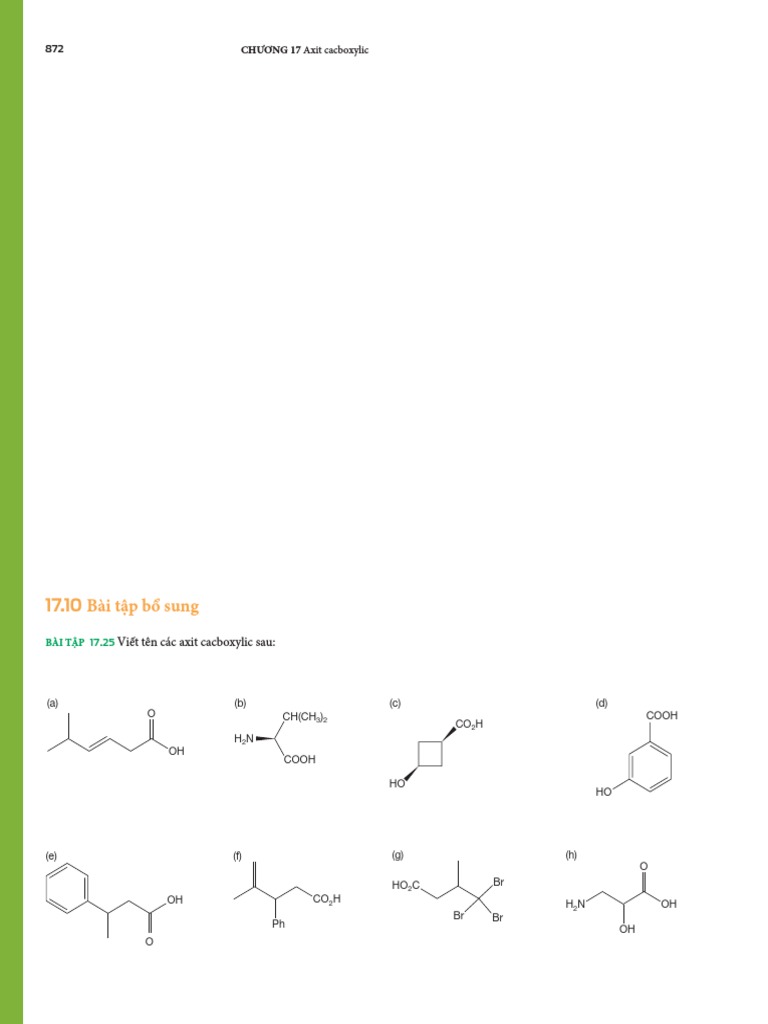 CHƯƠNG 17 Axit Cacboxylic | PDF