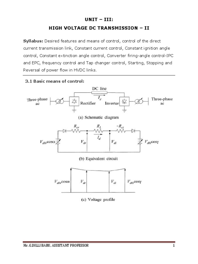 HVDC Unit III | PDF | High Voltage Direct Current | Rectifier