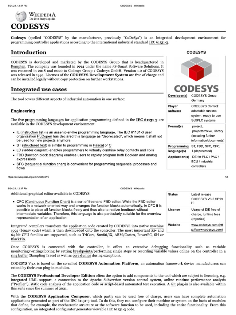 CODESYS | PDF