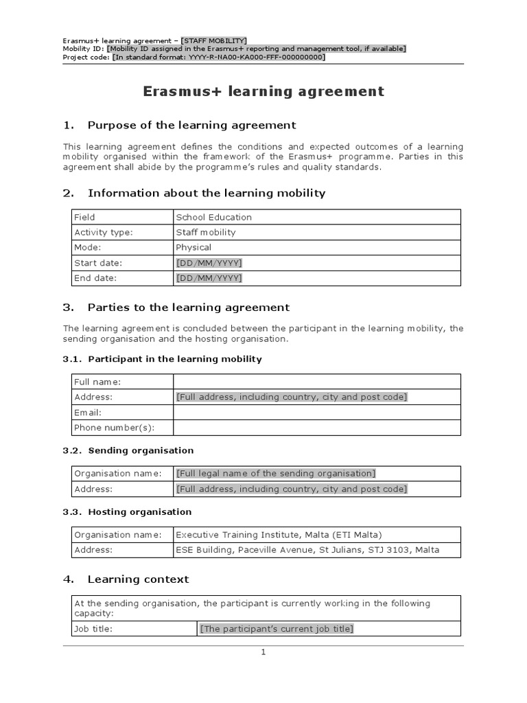 FD Learning Agreement | PDF | Communication | Fluency