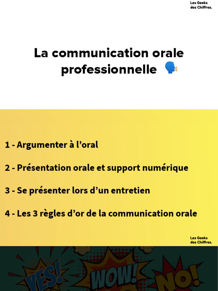 Communication orale professionnelle | PDF | la communication ...
