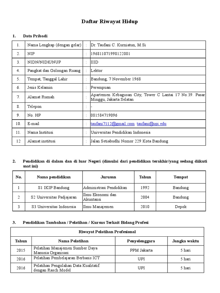 4 Biodata Narsum | PDF