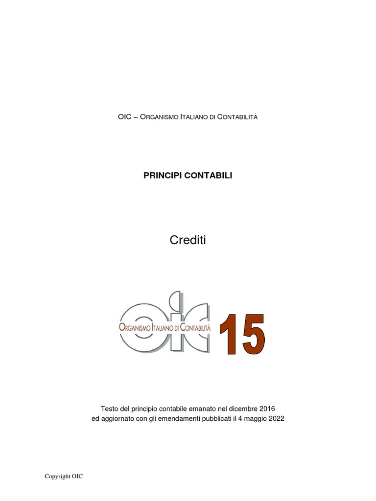 OIC 15 Crediti | PDF