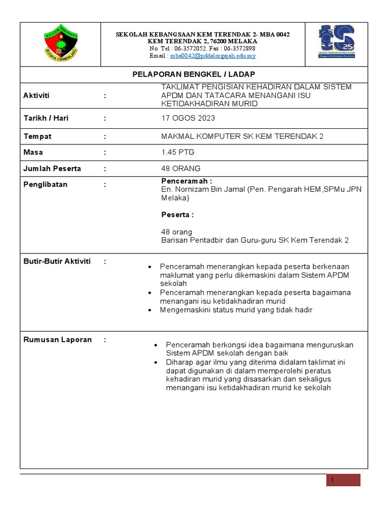 Laporan LADAP APDM | PDF