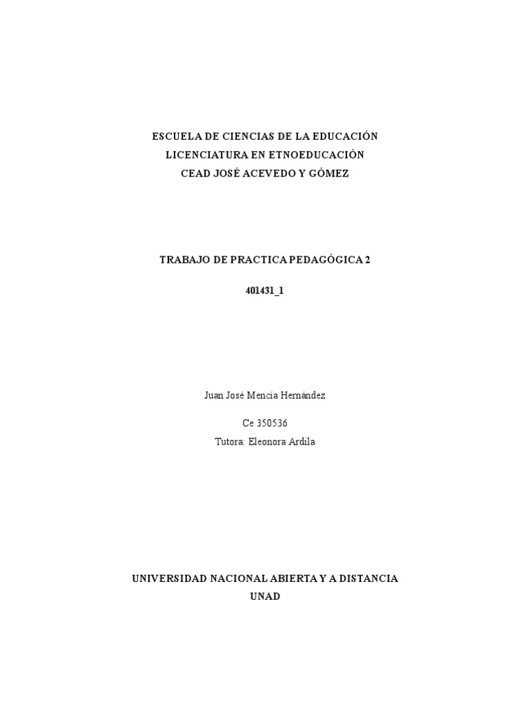 Proyecto de Práctica Pedagógica 2 | PDF | Constructivismo (filosofía de la educación) | Evaluación