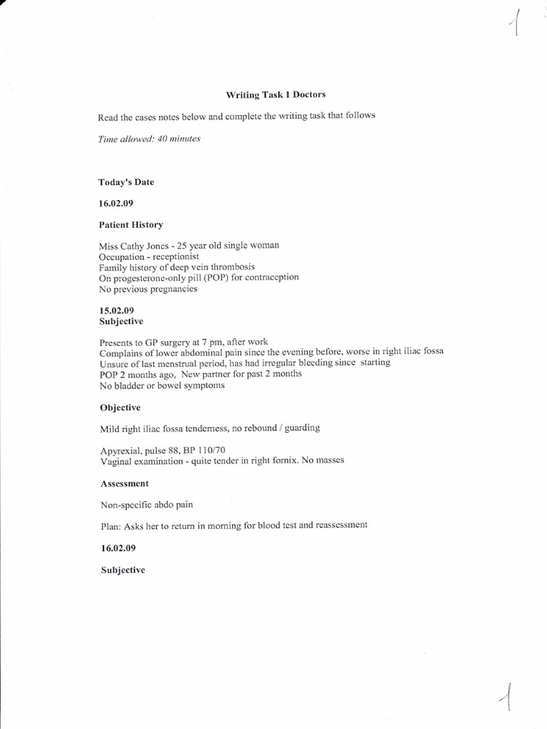 OET Doctor Writing | PDF