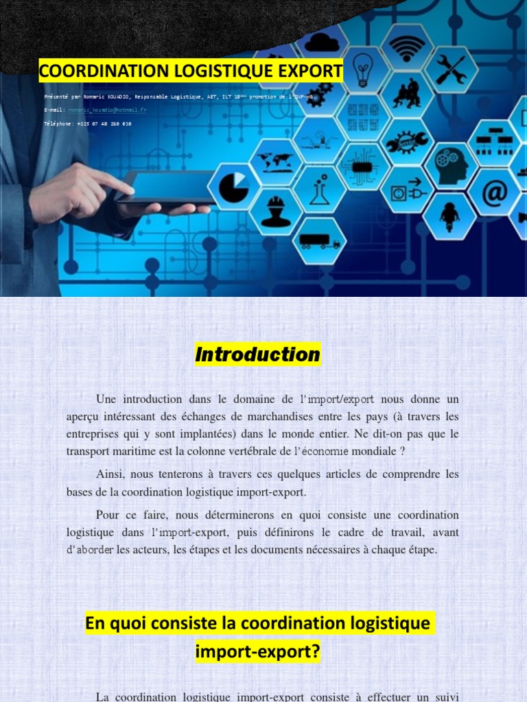 Coordination Logistique Export | PDF | Logistique | Connaissement