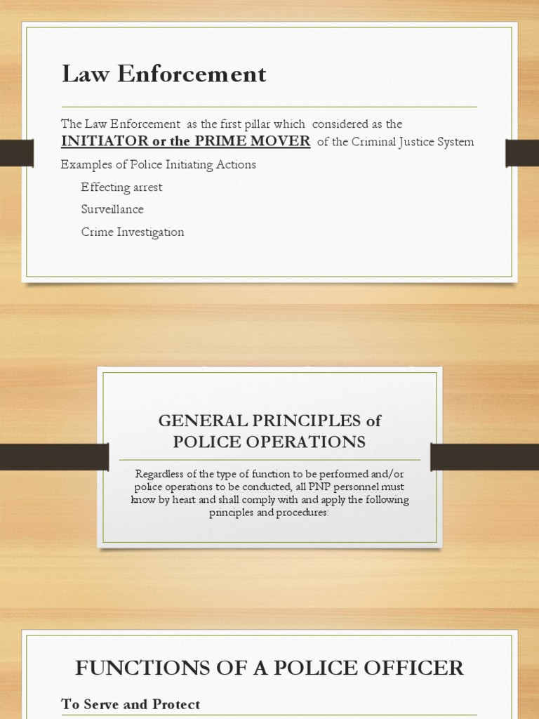 Gen Principles of Police Operation | PDF | Police | Police Officer