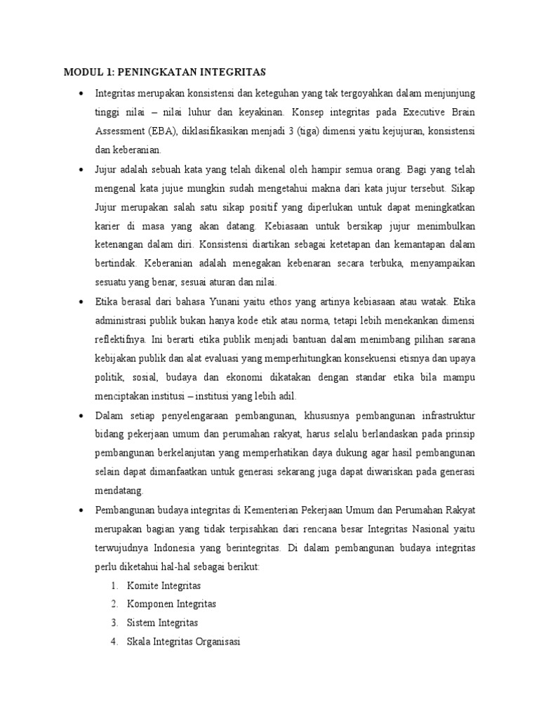 Rangkuman Modul 1,2,3,4 | PDF