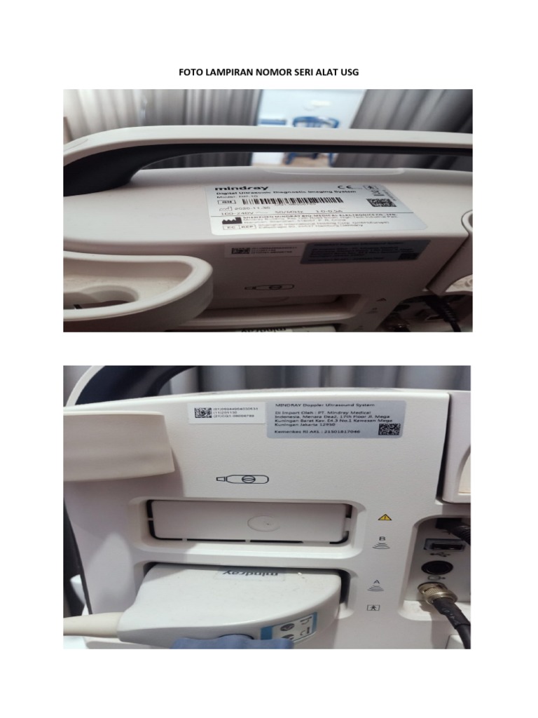 Foto Lampiran Nomor Seri Alat Usg | PDF