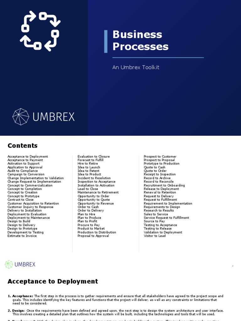 Umbrex Library of Business Processes 2023 04 28 | PDF | Software ...