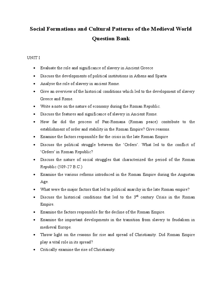 Question Bank - Sofo - II | PDF