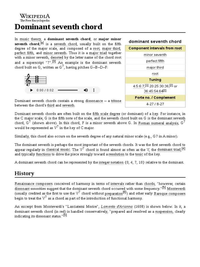 Dominant Seventh Chord Pdf