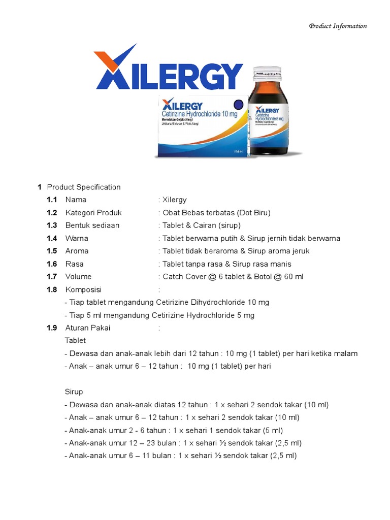 Product Information Xilergy | PDF