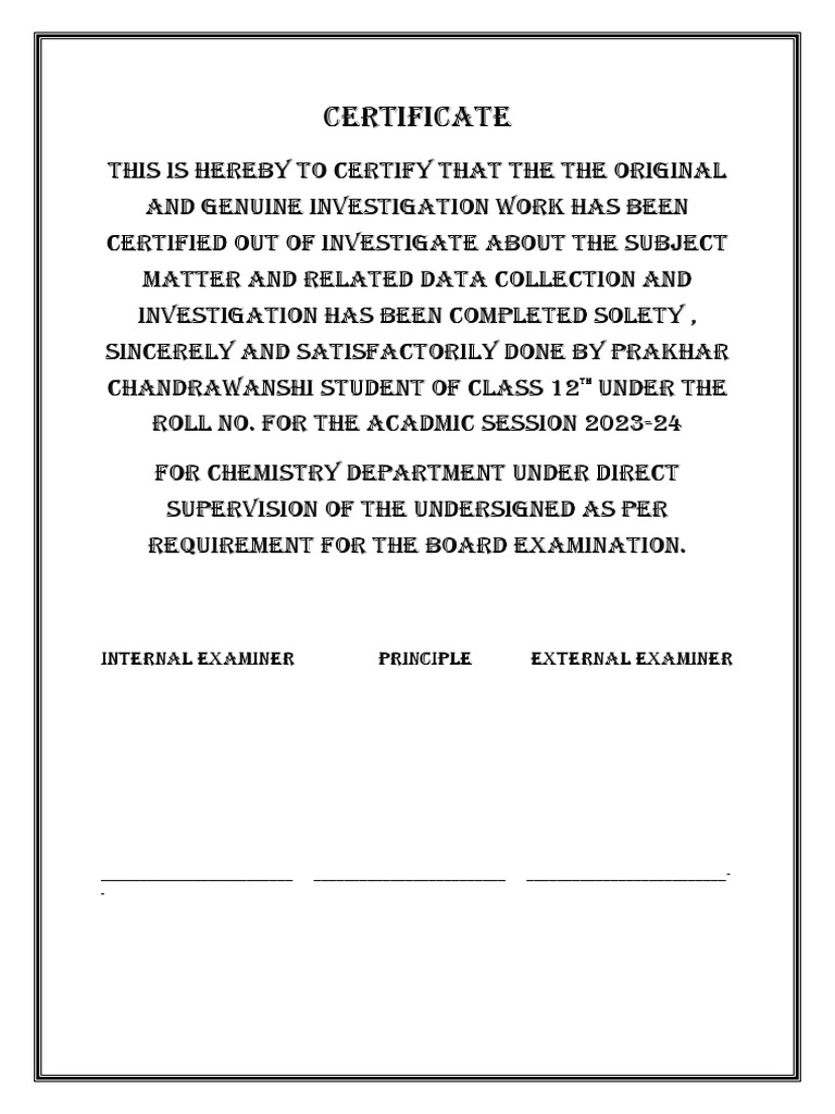 Prakhar Ack. Certi. Bio | PDF | Behavior Modification | Learning