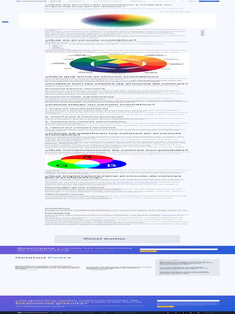 ¿Qué Es El Círculo Cromático o Círculo de Colores - Rock Content ...